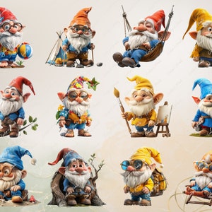 Gnome Clipart Cute Gnome on Holiday Clipart Magical Clipart Children's ...