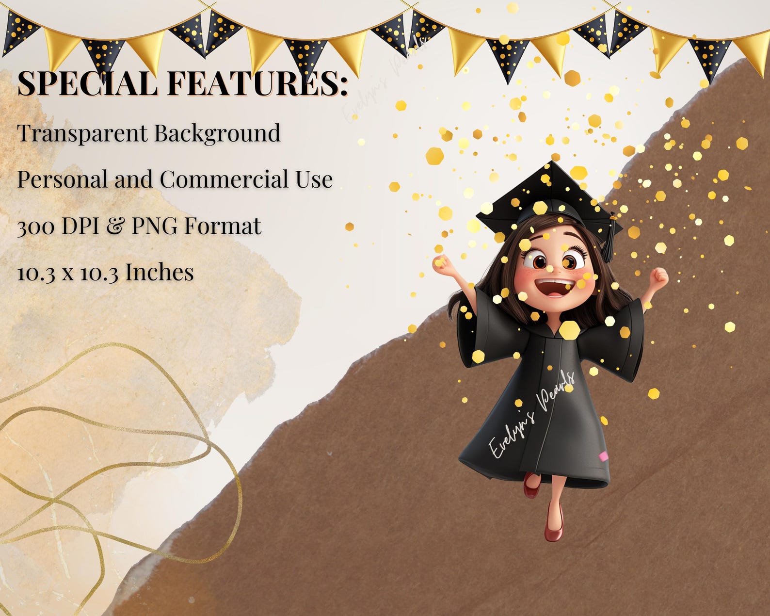 Little Graduate Clipart Graduation PNG Clipart Cute Kids Graduation PNG Graduation Party Clipart ...