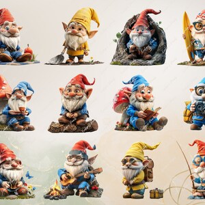 Gnome Clipart Cute Gnome on Holiday Clipart Magical Clipart Children's ...