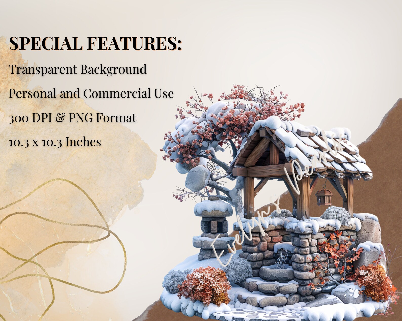 Wishing Well Clipart Floral Wishing Well PNG Magical Well Clipart ...