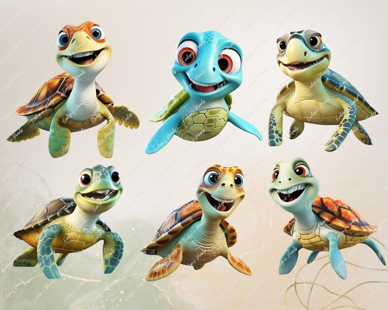 Sea Turtle Clipart Sea Life PNG Sea Creature Clipart Under the Ocean ...