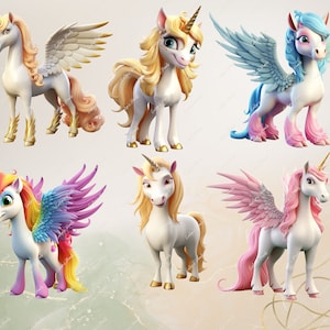 Unicorn Clipart Magical Horse Clipart Cute Unicorn Clipart Animal ...