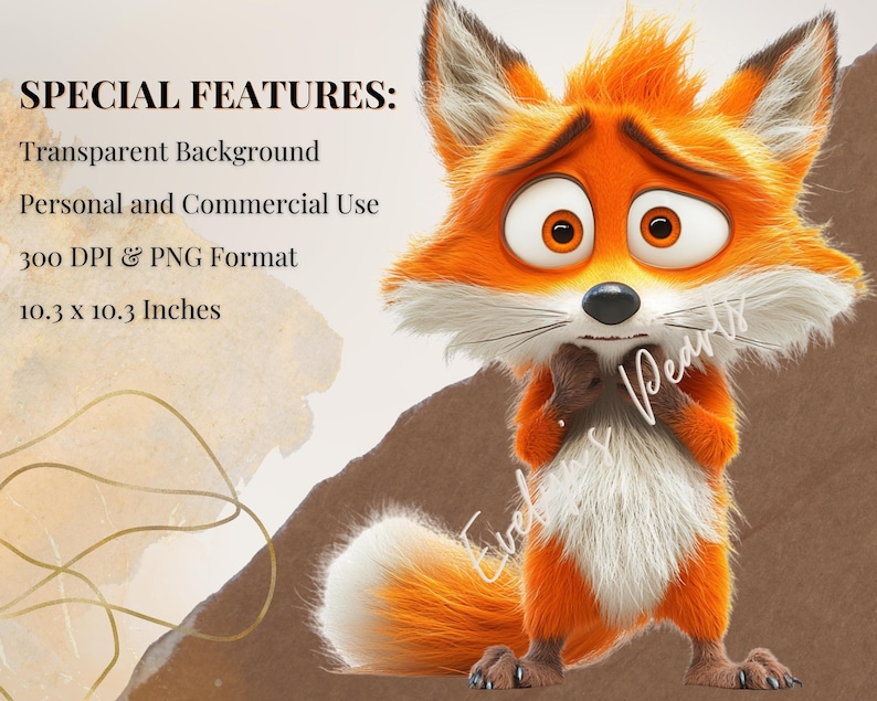 Quirky Fox Clipart Funny Fox PNG Woodland Animals Clipart Quirky ...