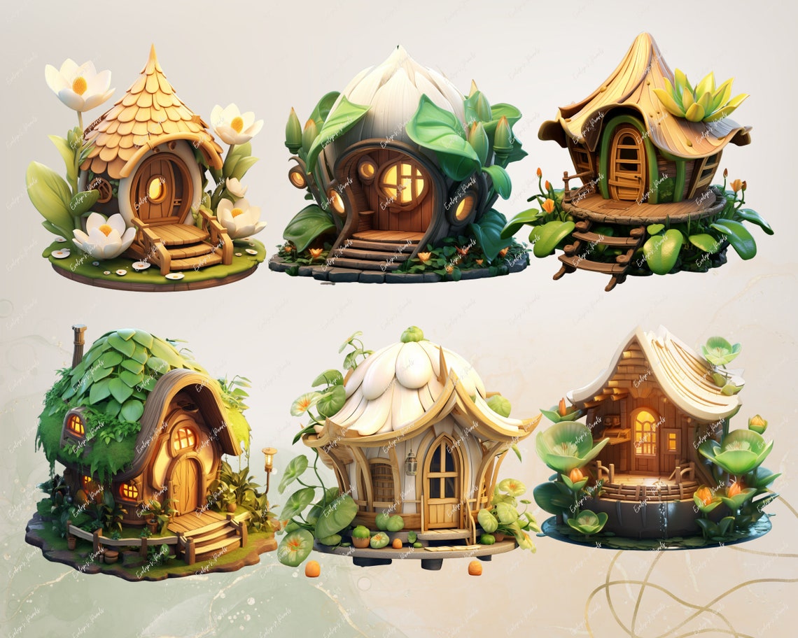 Fairy Hut Clipart Floral House Clipart Magic Fairy Hut Clipart Magical ...