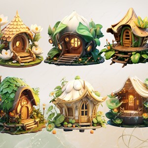 Fairy Hut Clipart Floral House Clipart Magic Fairy Hut Clipart Magical ...