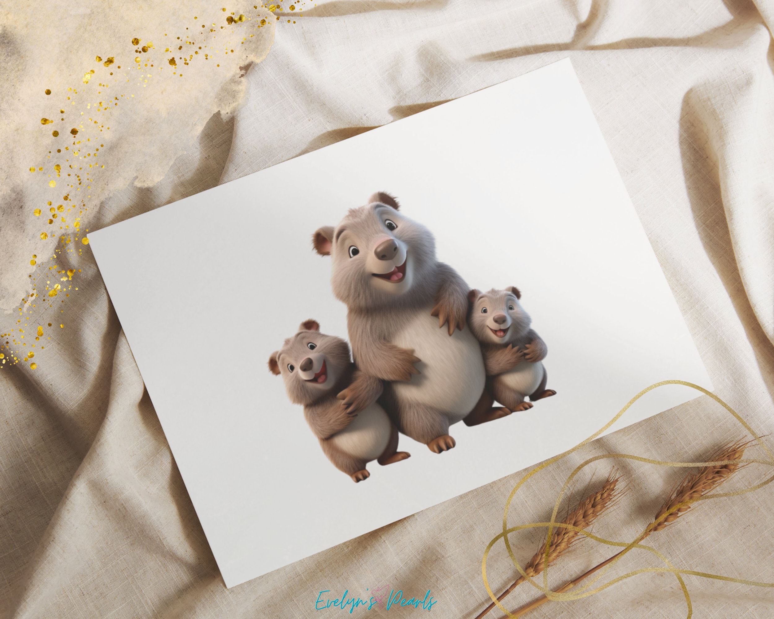 Wombat Clipart Cute Wombat PNG Australian Animal Clipart Safari Animal ...