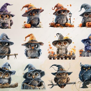 Owl Clipart Spooky Owl PNG Bird Clipart Scary Festive Decor PNG Wizard ...