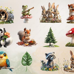 Woodland Spring Clipart Spring Animals PNG Woodland Clipart Forest ...