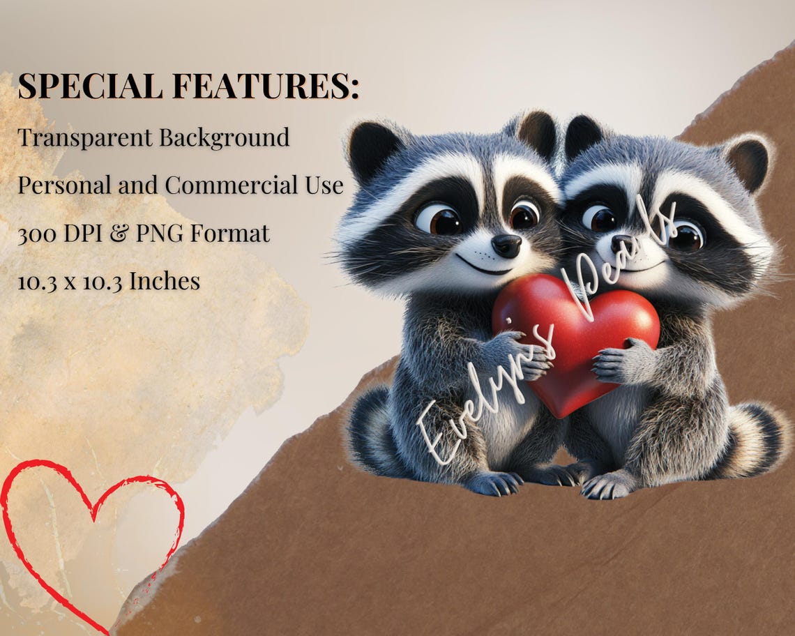 Animal Couple Clipart Quirky Animal Love Clipart Woodland, Safari ...