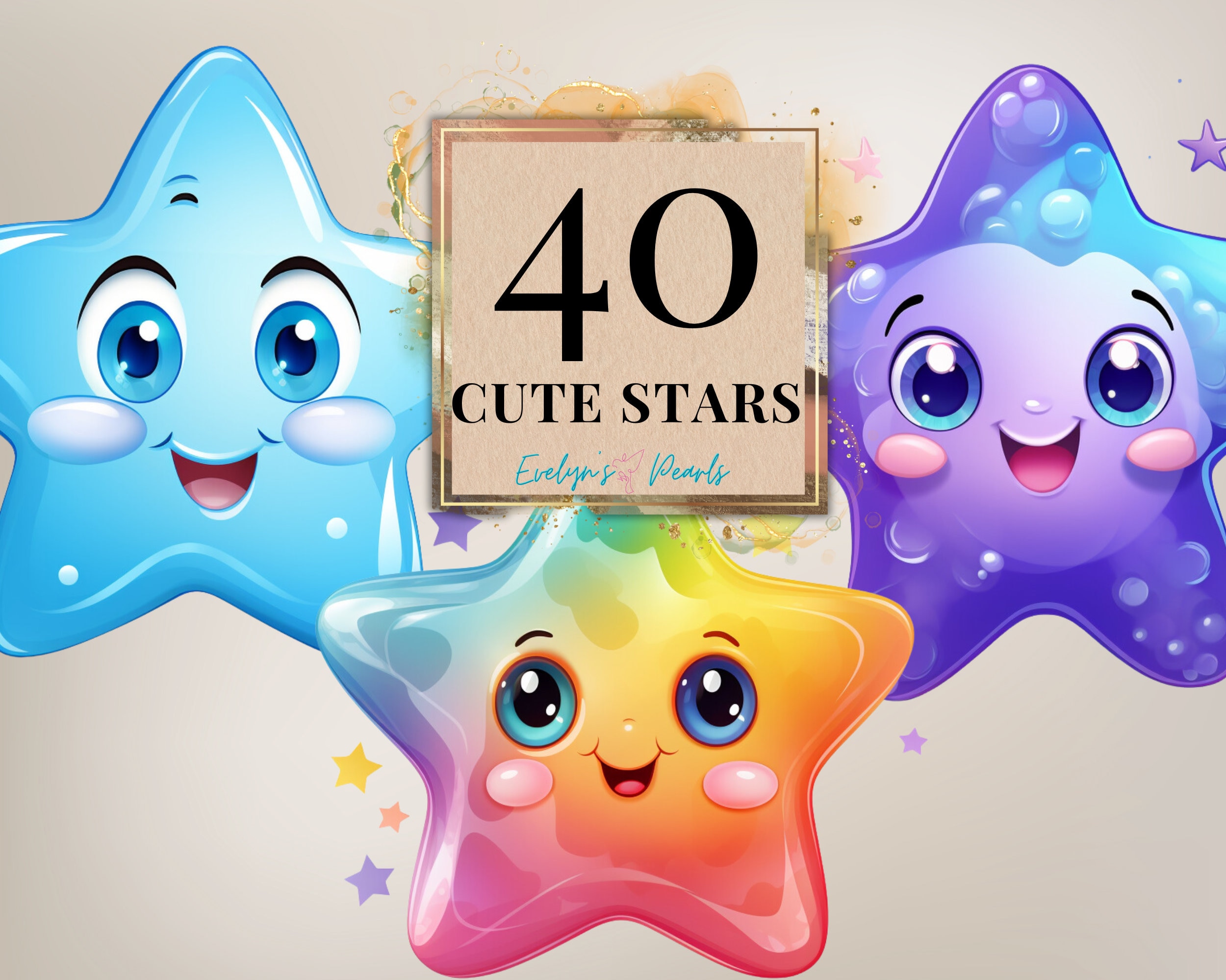 Cute Stars Clipart Stars Sky Clipart Shooting Star Clipart Nursery ...