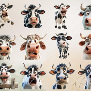 Funny Cow PNG Quirky Cow Clipart Humorous Cow PNG Cute Animals Clipart Sublimations Graphics ...