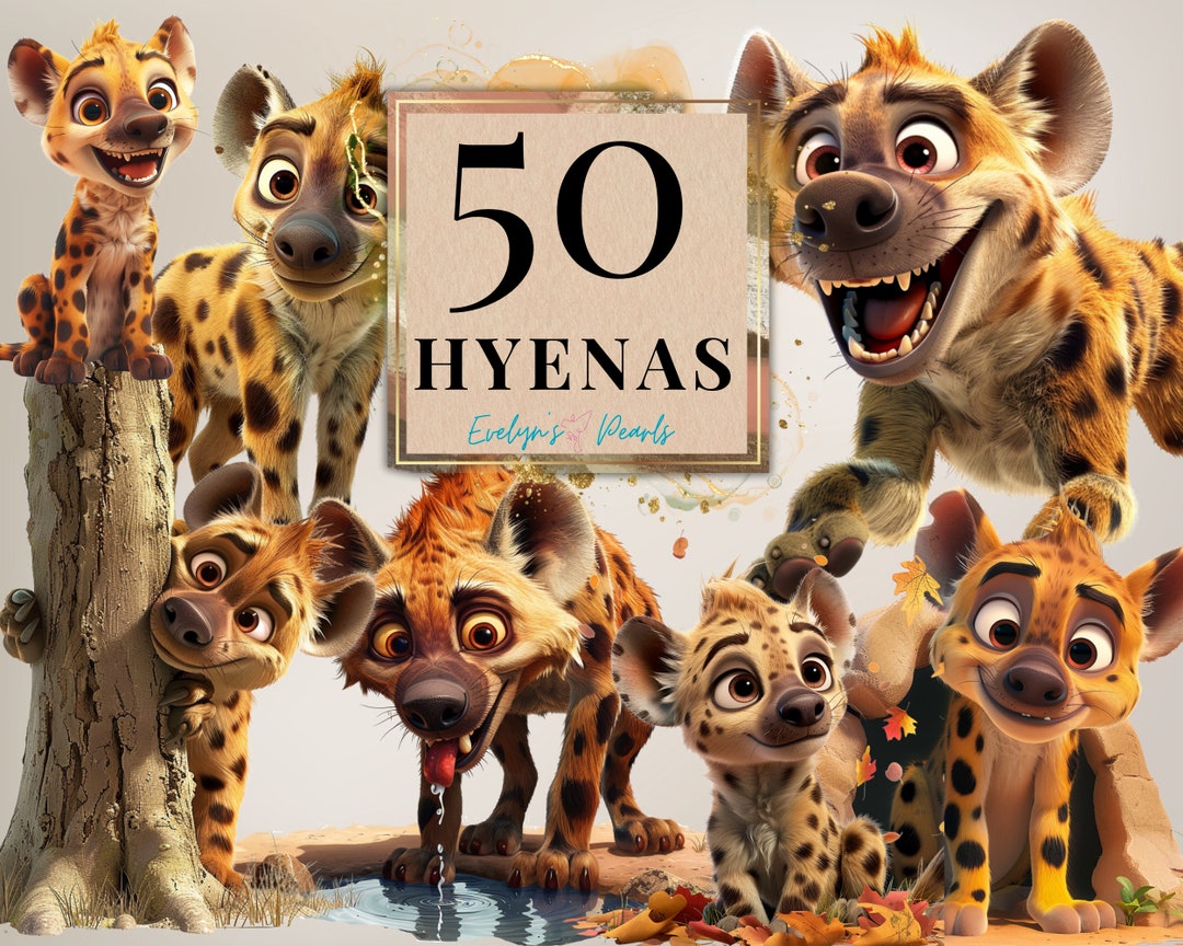Hyena Clipart Cute Hyena PNG Safari Animal Clipart Jungle PNG Clipart ...