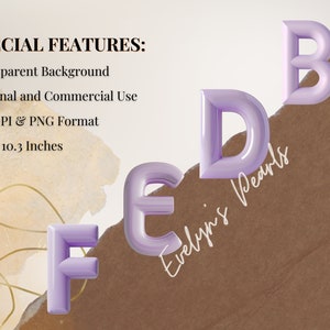 Lilac Bubble Letters Clipart 26 English Alphabet PNG Planner Clipart ...