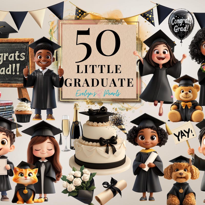 Boy Graduate Clipart - Etsy