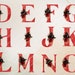 Letters Clipart Red Foil Letter PNG Black Gold Floral Letters Clipart ...