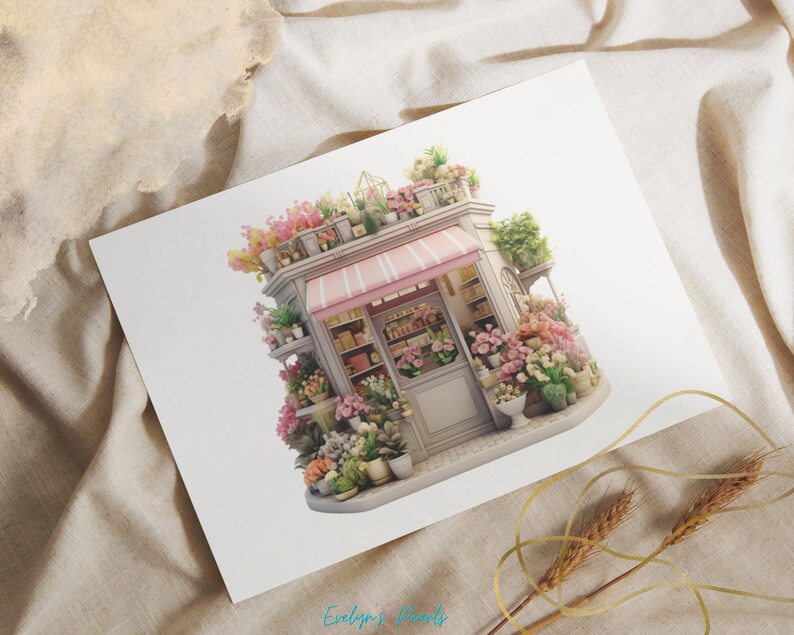 Flower Shop Clipart Cute Flower Stalls Clipart Spring PNG Floral Cart ...