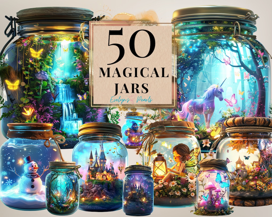 Magical Jar Clipart Fantasy Jar PNG Magical Fairy Land Clipart Castle ...