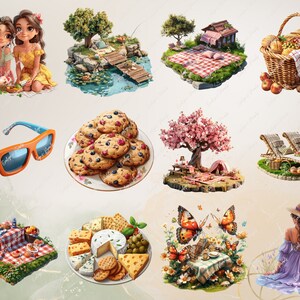 Picnic Clipart Summer Picnic PNG Food Clipart Picnic Basket PNG Beach ...