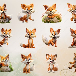 Fox Clipart Cute Fox PNG Forest Animal Clipart Woodland Animal PNG ...