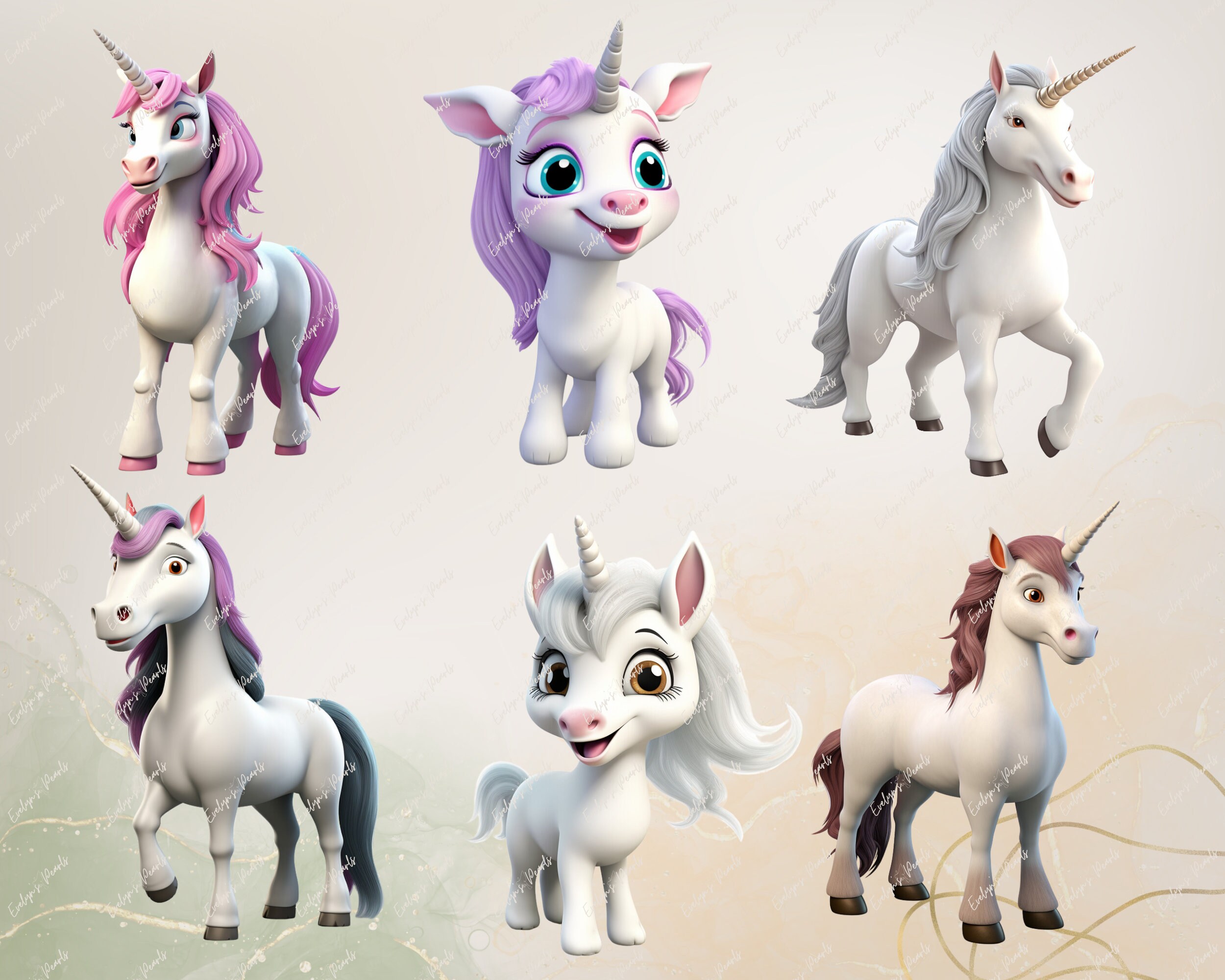 Unicorn Clipart Magical Horse Clipart Cute Unicorn Clipart Animal ...