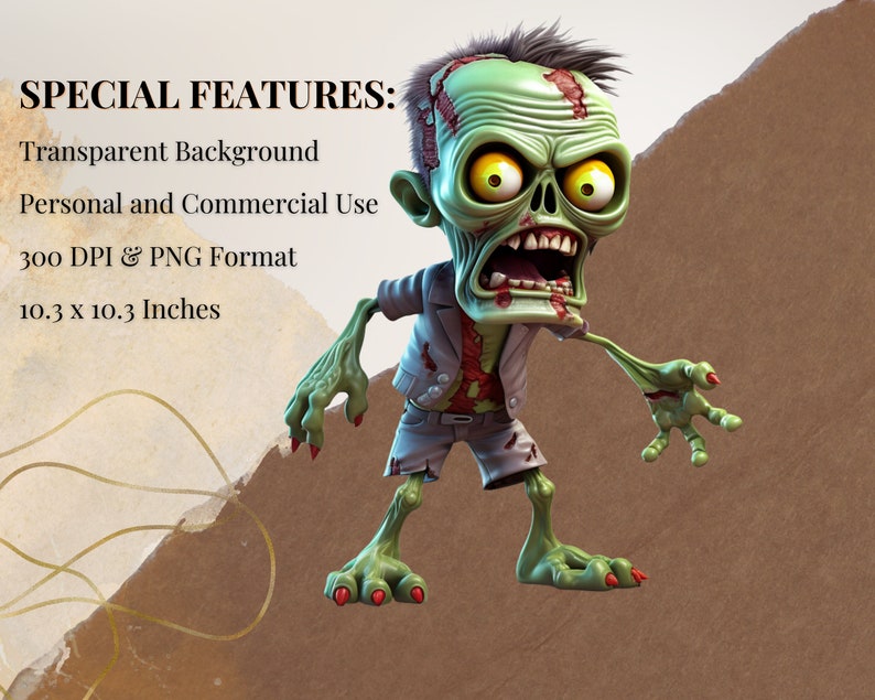Zombie Clipart Scary Zombie PNG Spooky Clipart Scary Clipart Party ...