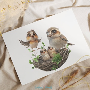 Vogel Clipart Spatz PNG Wald Vogel Clipart süsses Tier Cartoon Clipart ...