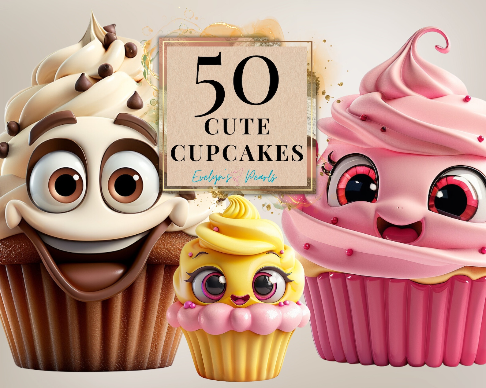 Cupcake Clipart Cute Cupcake PNG Cute Food Clipart Sweet PNG Dessert ...