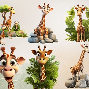Giraffe Clipart Cute Baby Giraffe Clipart PNG Safari Animal Clipart ...