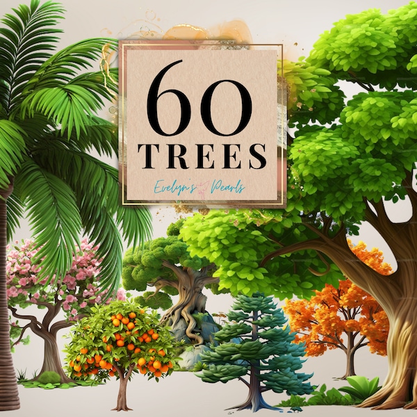 Cherry Tree Cartoon Png - Etsy