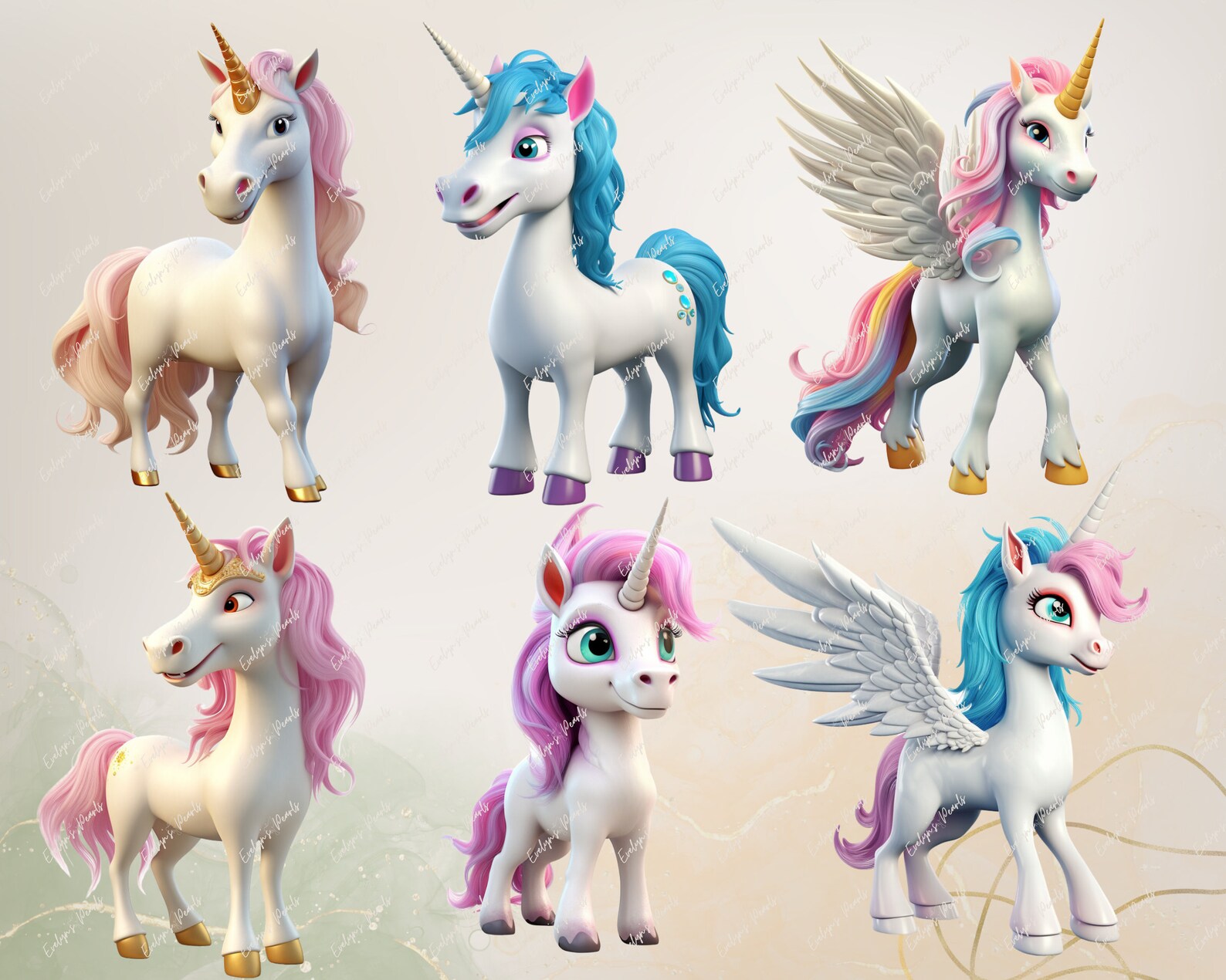 Unicorn Clipart Magical Horse Clipart Cute Unicorn Clipart Animal ...