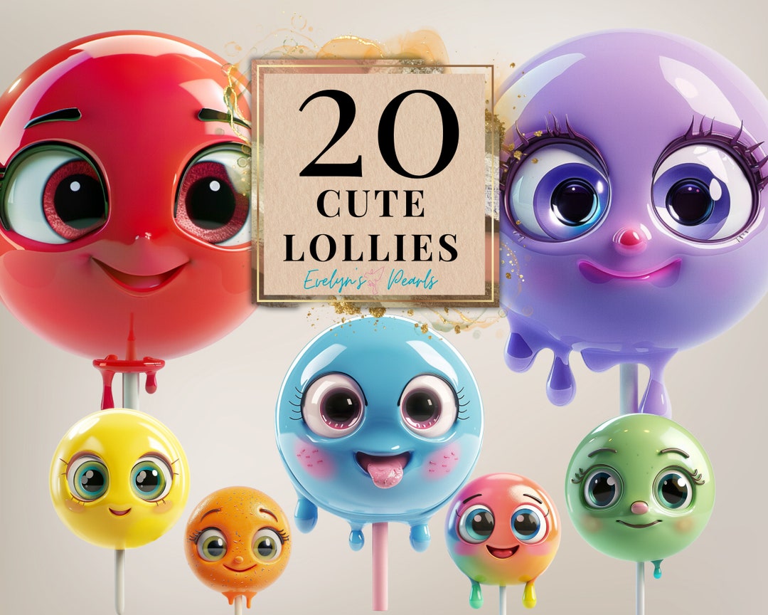 Lollypop Clipart Cute Lollies PNG Cute Food Clipart Cute Cartoon PNG ...