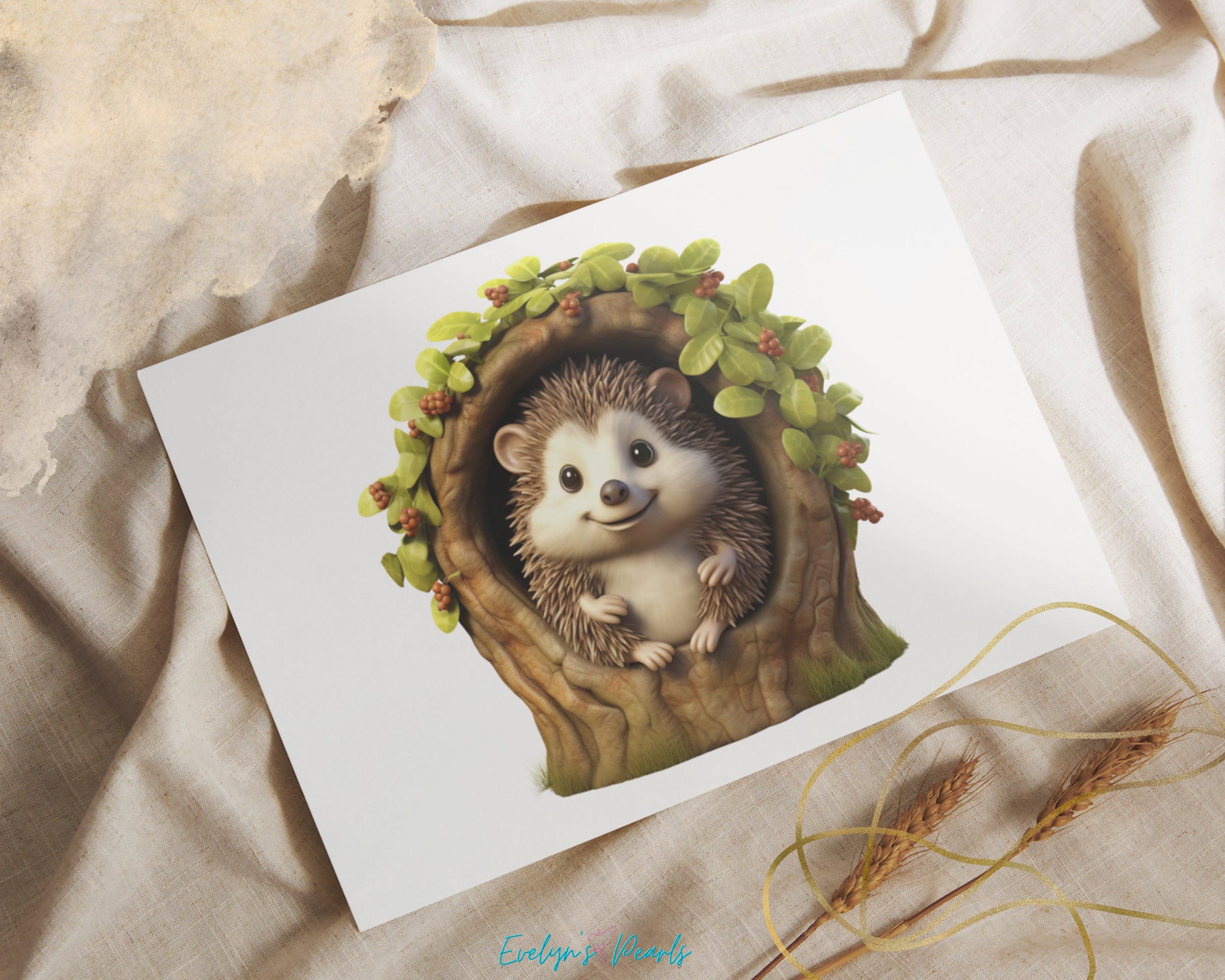 Hedgehog Clipart Cute Hedgehog PNG Woodland Animal Clipart Forest ...