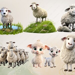 Sheep Clipart Farm Sheep PNG Cute Sheep Clipart Cute Animal Clipart ...