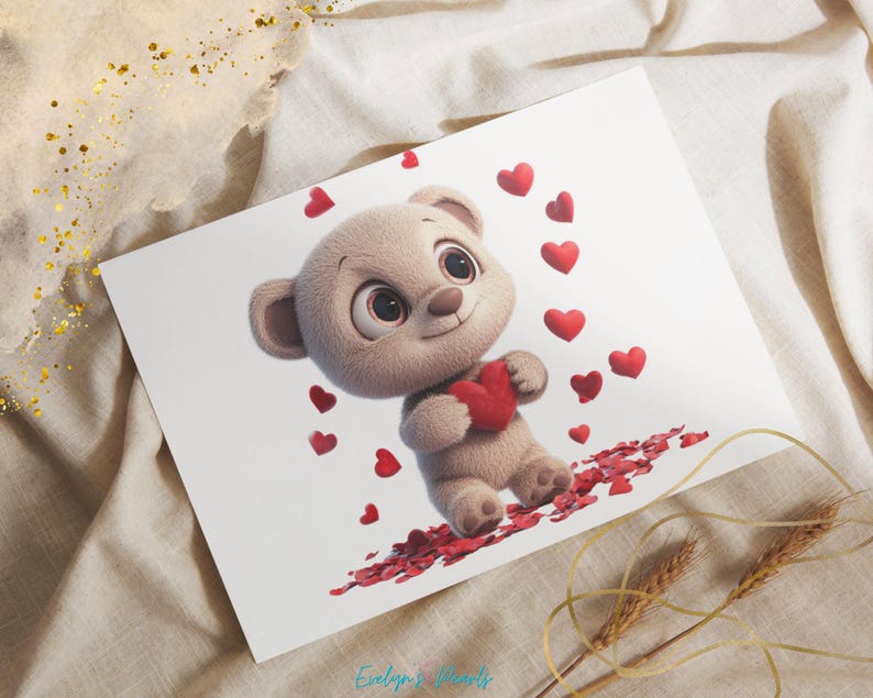 Valentines Day Clipart Bear Valentines PNG Sweet Romance Clipart Love ...