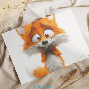 Quirky Fox Clipart Funny Fox PNG Woodland Animals Clipart Quirky ...