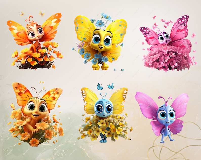 Butterfly Clipart Cute Butterfly Clipart Insect Clipart Floral ...