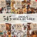 Dog Mega Bundle Clipart 545 PNG Animal Clipart Dog Breed Whimsical Dog ...