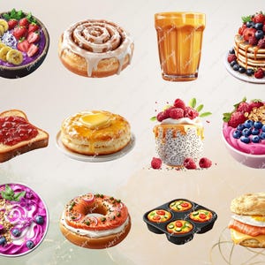 Breakfast Clipart Food PNG Cheese, Avocado Toasts, Eggs, Bread Omelette ...