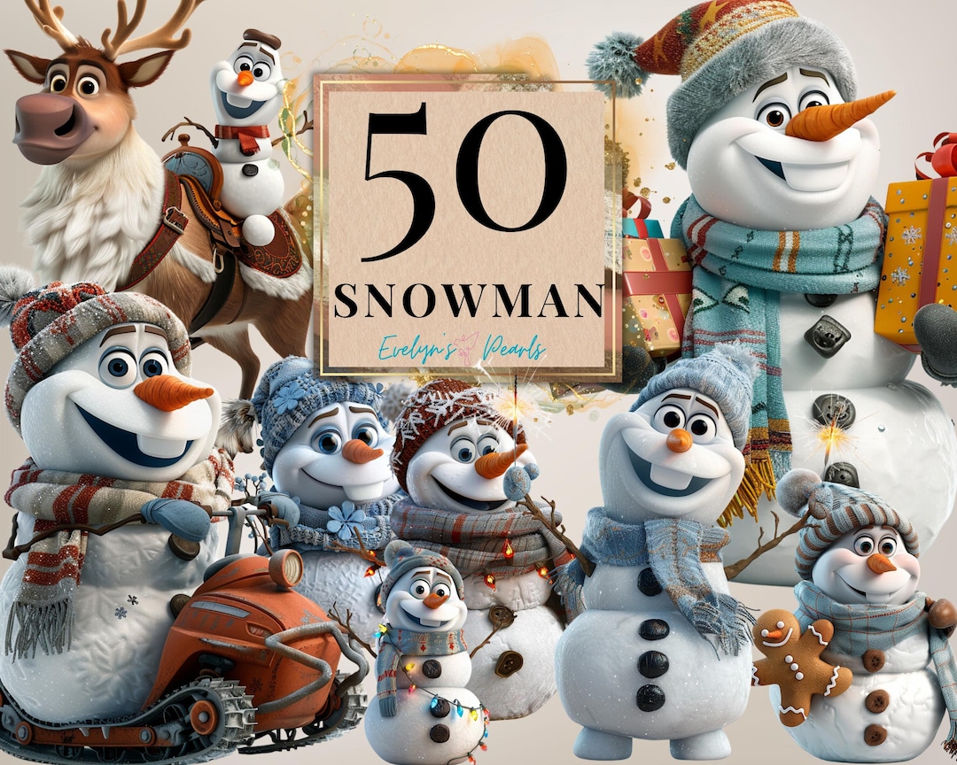 Snowman Clipart Cute Playful Snowman PNG Winter Holiday Clipart Card ...