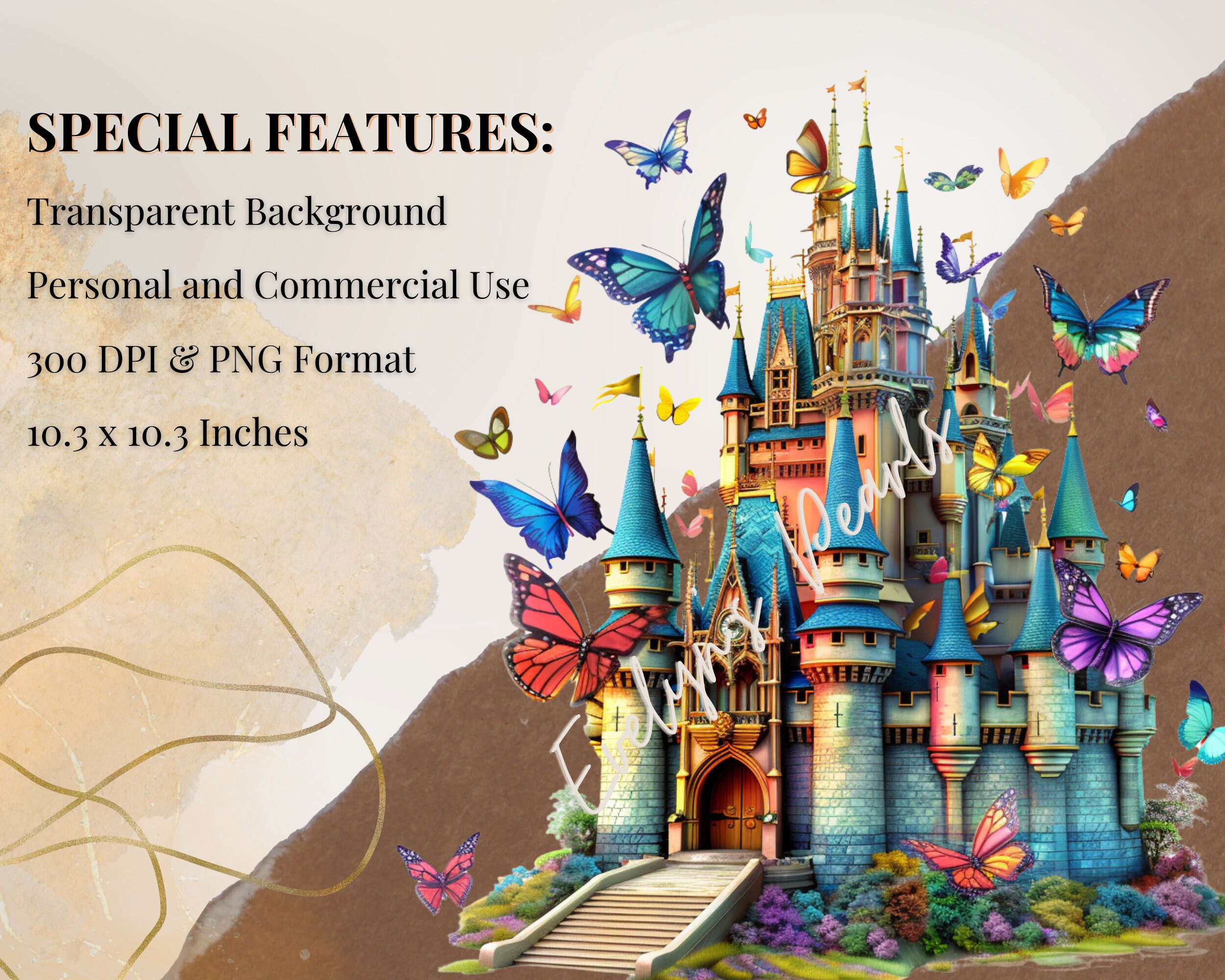 Castle Clipart Fairy Tale Castle PNG Magical Kingdom Clipart Princess ...