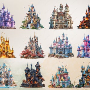 Castle Clipart Fairy Tale Castle PNG Magical Kingdom Clipart Princess ...