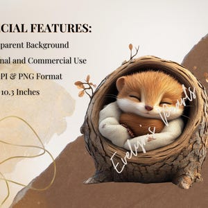 Winter Animals Clipart Hibernating Animal PNG Sleeping Animal Clipart ...