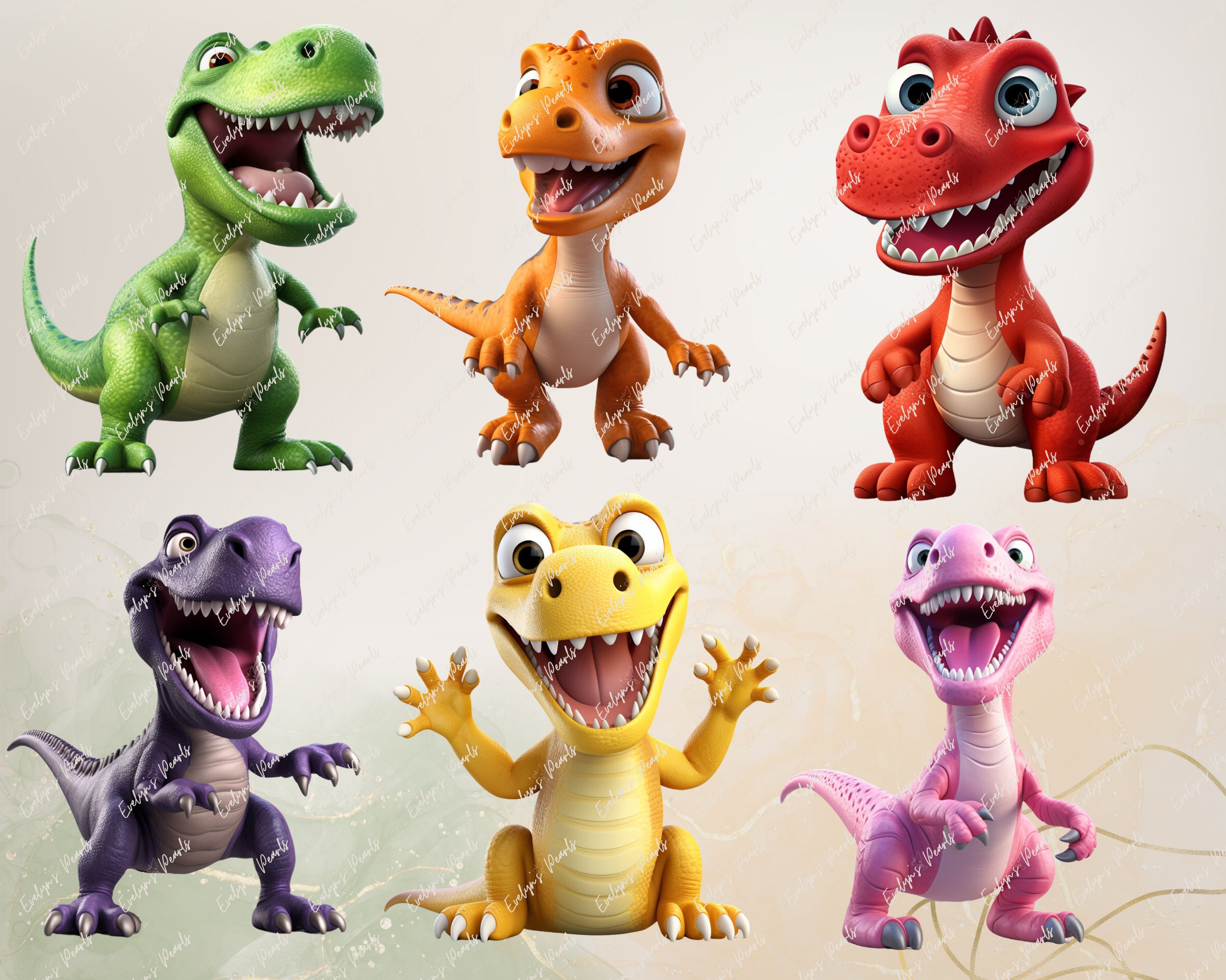 T-rex Clipart Dinosaur Clipart Cute T-rex PNG Cute Animal Clipart ...