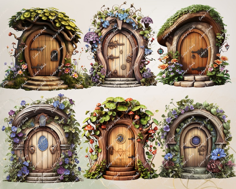 Fairy Door Clipart Secret Garden Door Clipart Magic Fairy Door Clipart ...