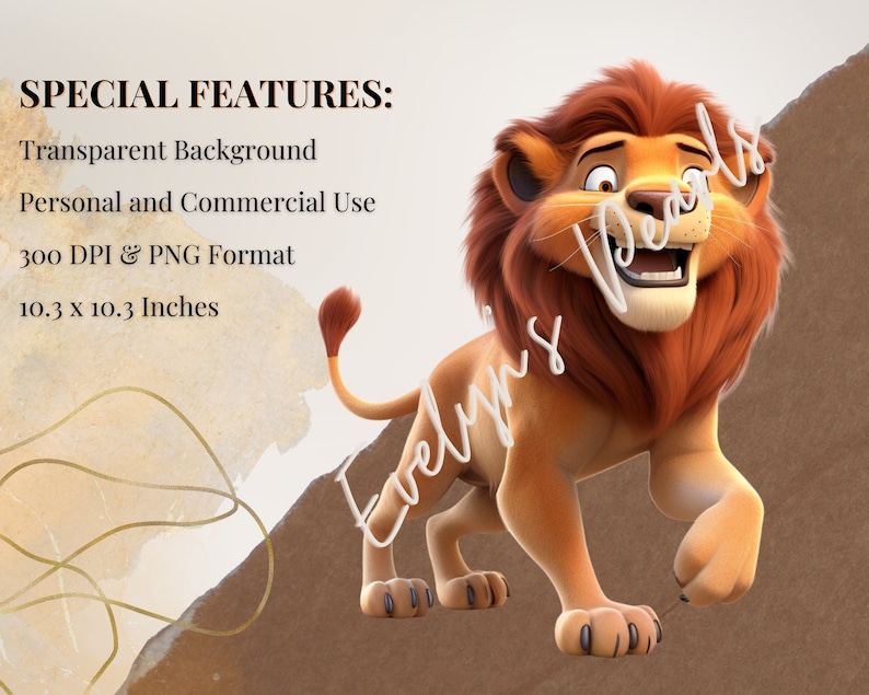 Lion Clipart Baby Lion PNG Safari Animal Clipart King of Jungle PNG ...