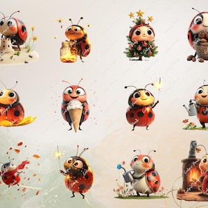 Lady Bug Clipart Spring Lady Bug PNG Cute Lady Bug PNG Insect Clipart ...