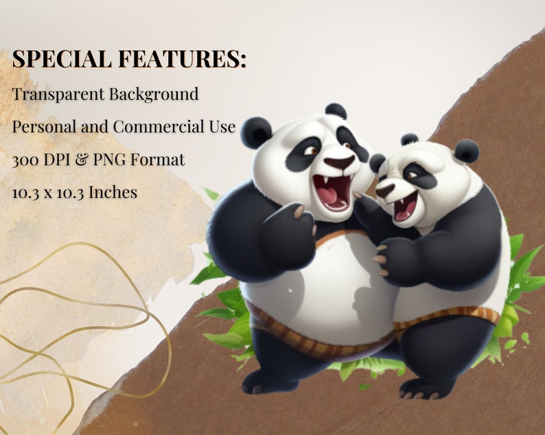 Panda Clipart Cute Panda Clipart PNG Safari Animal Clipart Jungle PNG ...