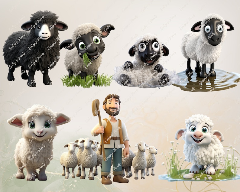 Sheep Clipart Farm Sheep PNG Cute Sheep Clipart Cute Animal Clipart ...