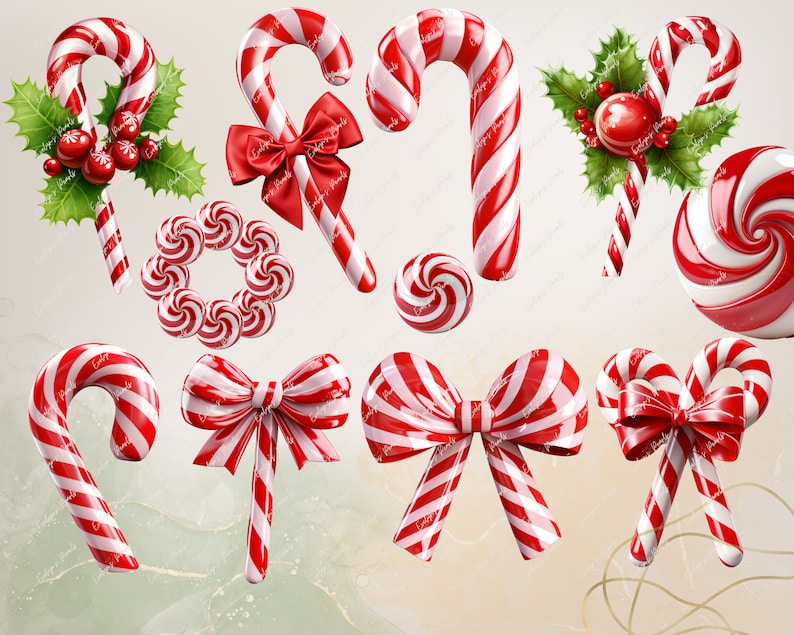 Candy Cane Clipart Candy Clipart Red and White Rock Swirls Clipart ...