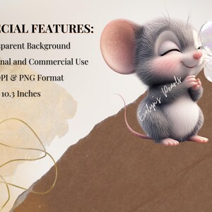 Mouse Clipart Baby Mouse PNG Cartoon Mouse Clipart Woodland Animal PNG ...